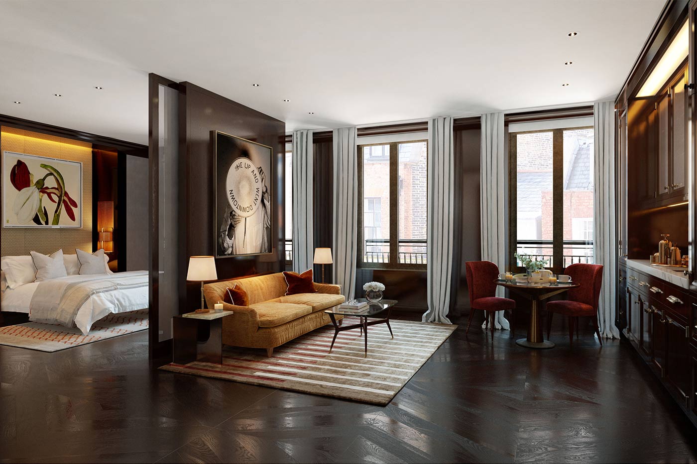 The apartments are impeccably finished to super-prime standards ...